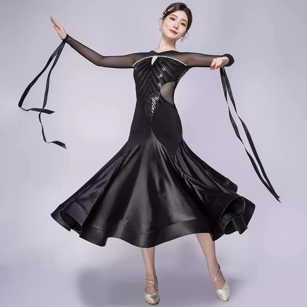 Танцевальное платье Streamers фиолетовое XXL, Черный, Black