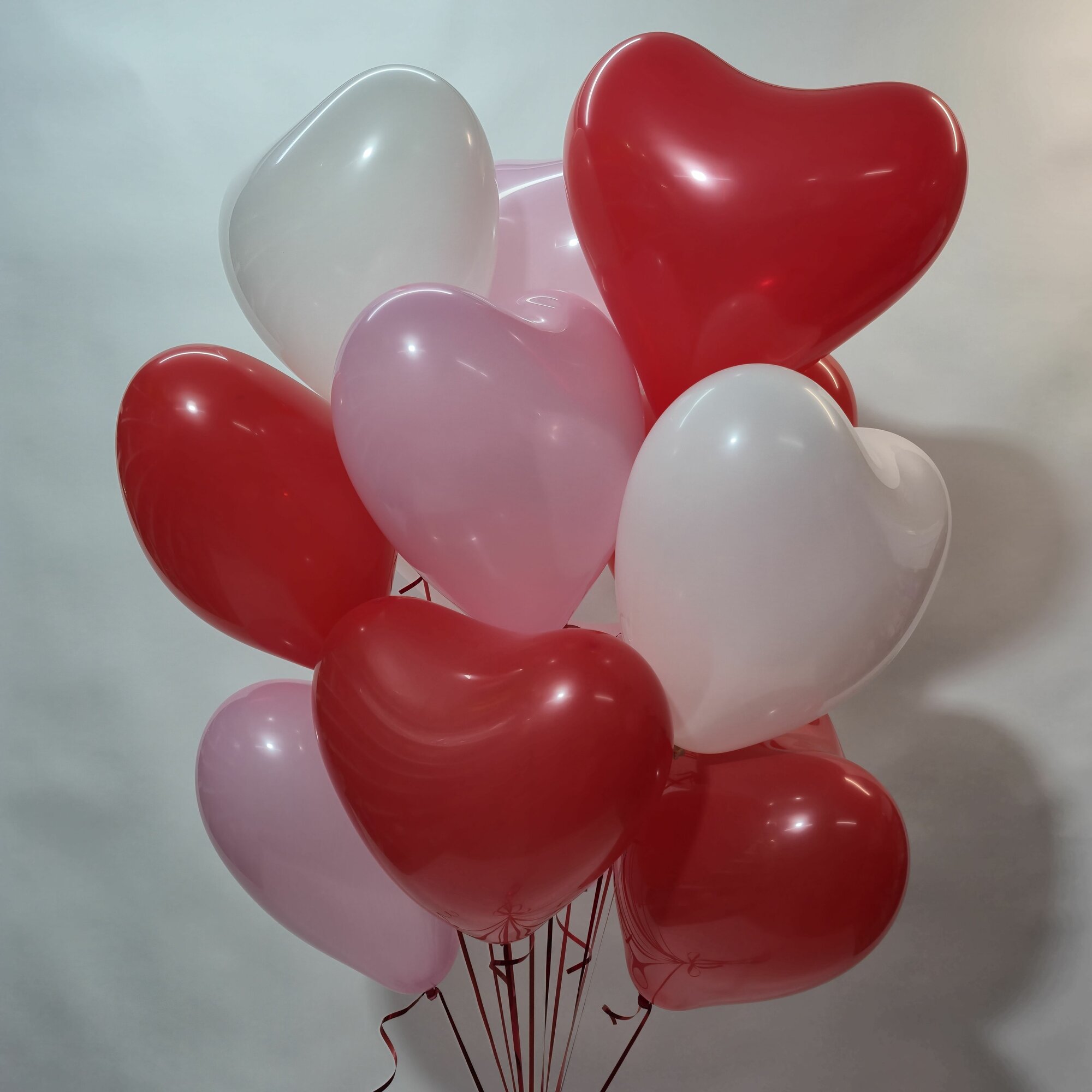 Набор латексных сердец, шары с гелием, шары на праздник для неё