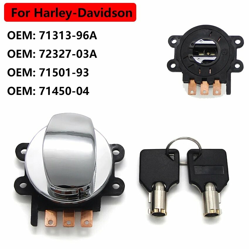 Ключ зажигания для Harley-Davidson FLHP 103 96 FLHPE FLHPEI FLHPI FLHRCI FLHRI FLHRS FLHRSE5 FLHRSEI FLHRSEI2 POLICE FLST FLSTC FXDS-CONV GGVX GGVY FXDWG2 FXD FXDB FXDC FXDF FXDFSE 71313-96A 72327-03A 71501-93