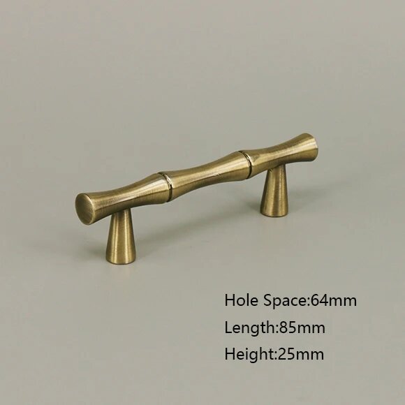 Ручки для шкафов бамбук Bronze CC, 64mm
