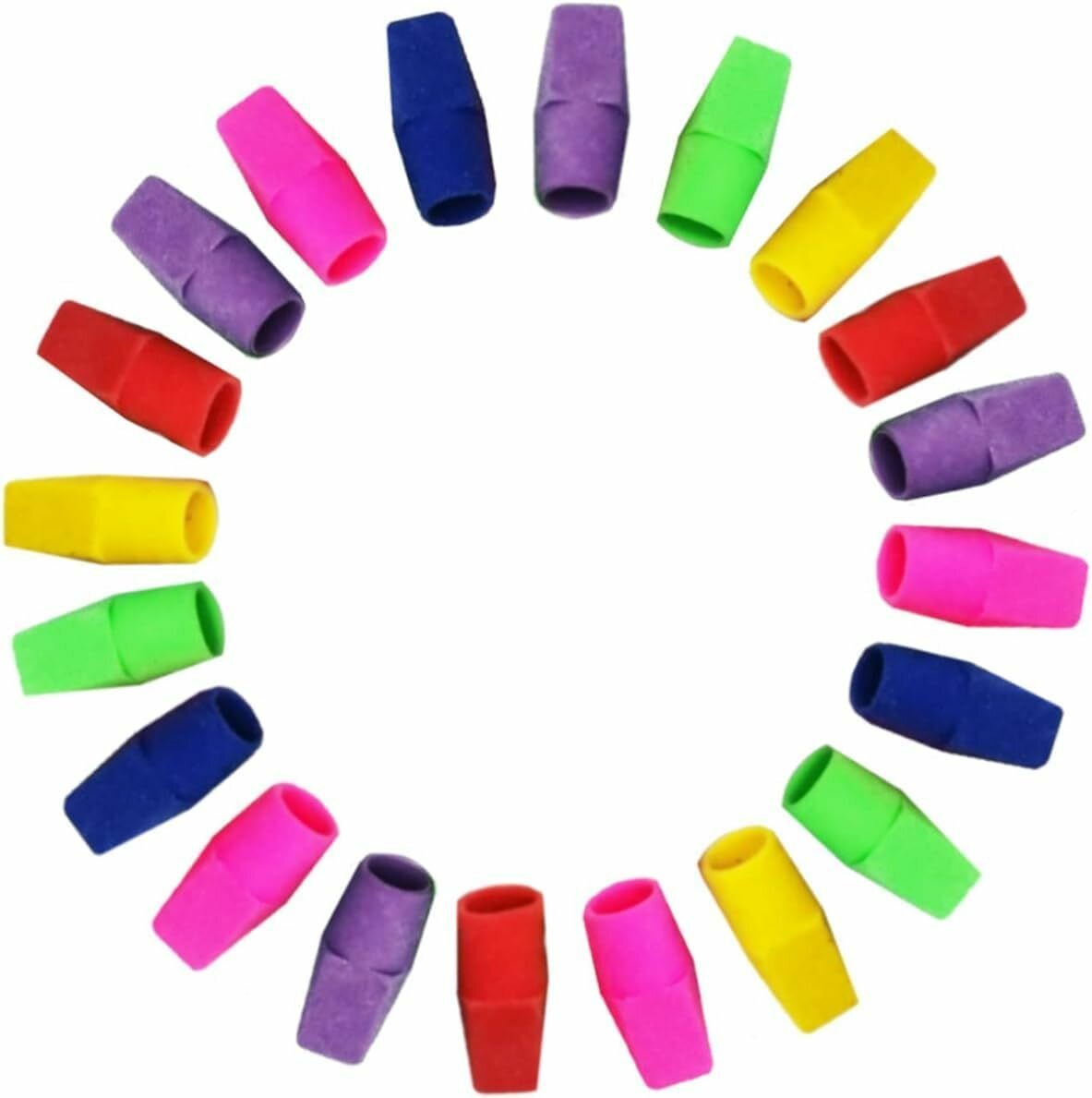 (20 шт) Цветной ластик-резинка для замены колпачка карандаша
