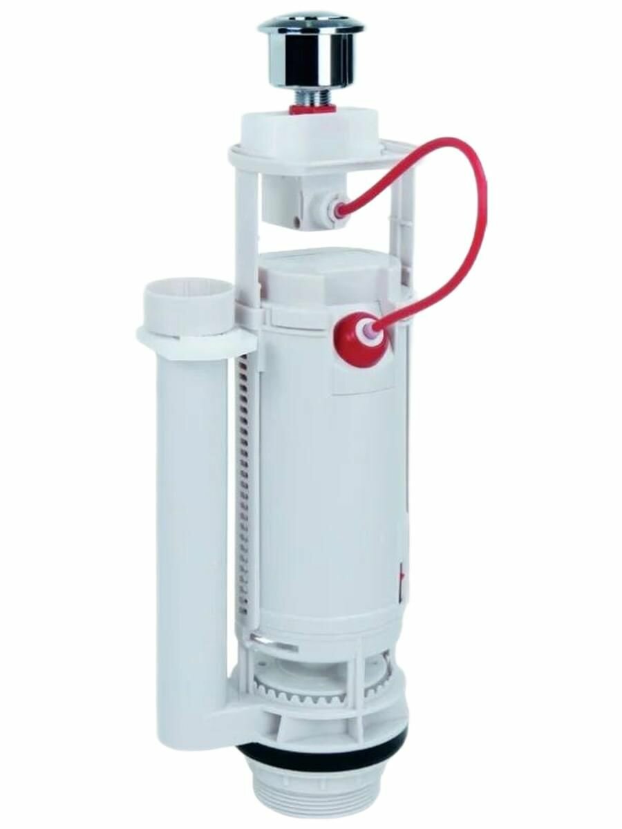 Арматура для бачка 1/2" хром двойная кнопка,1реж, Unicorn SMU/P-2R