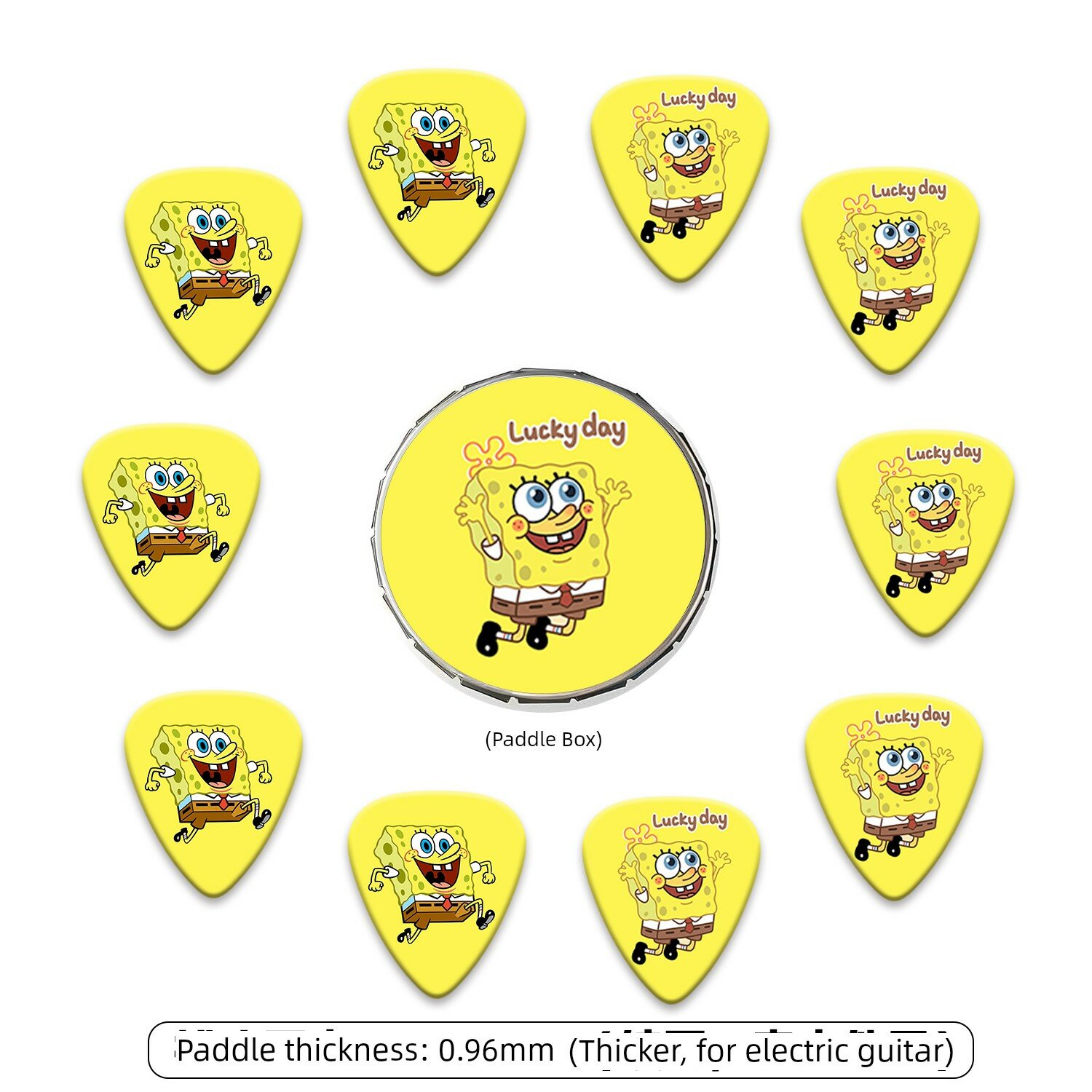 Коробка для медиаторов в виде мультяшного персонажа для фолк-гитары, акустической гитары и электрогитары, милый