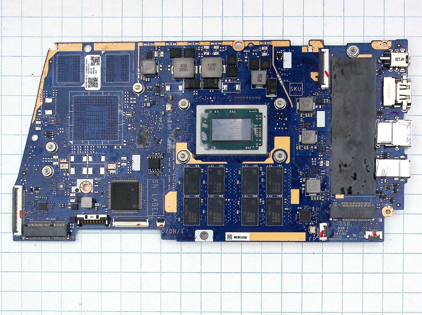 Материнская плата ASUS UX431DA UMA, R5 3500U под восстановление (039268)