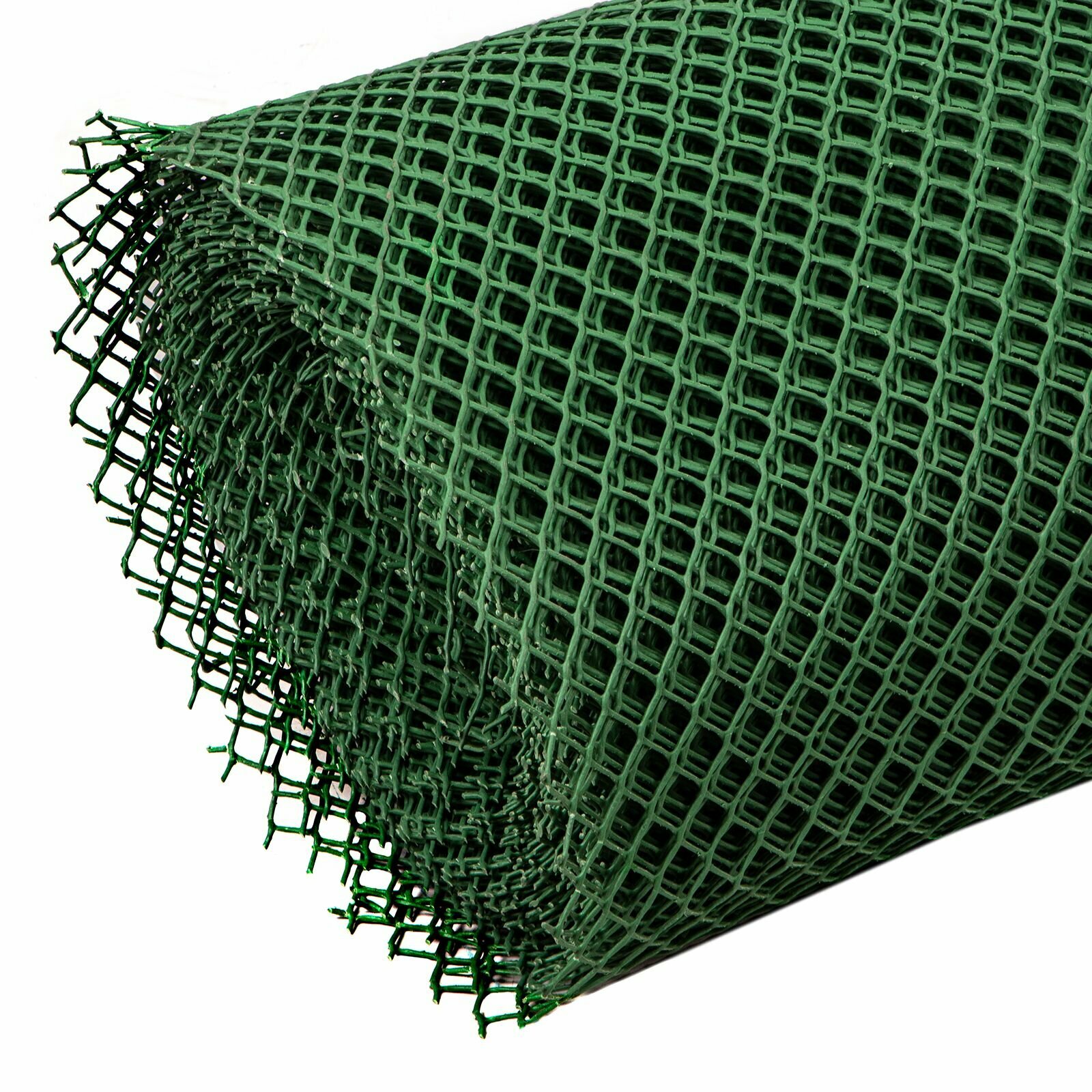 Решетка заборная в рулоне, 1.6 х 25 м, ячейка 22 х 22 мм, пластиковая, зеленая, 64525
