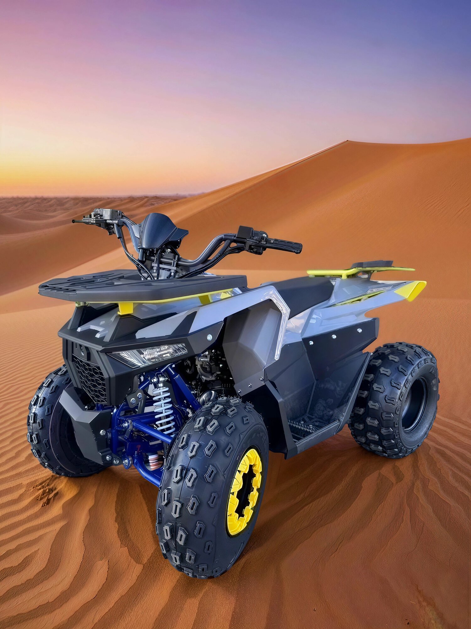 Квадроцикл HAMMER 125 см3 (подростковый) (серо-лаймовый)