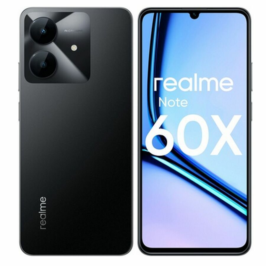 6,74" Смартфон realme Note 60x 4/128 ГБ (NOTE 60X) 2024, черный