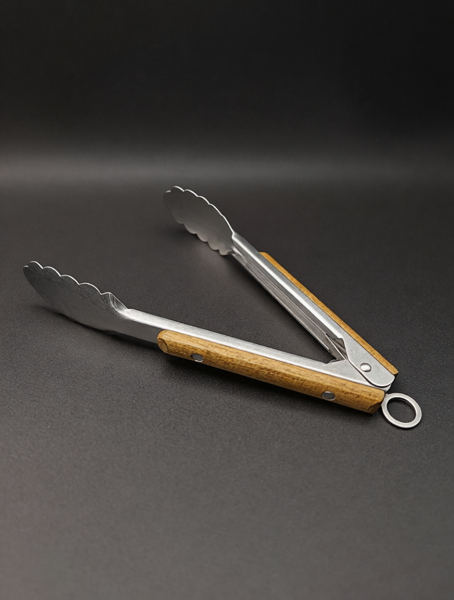 Щипцы металлические кухонные / для гриля, 25,5см, с фиксатором