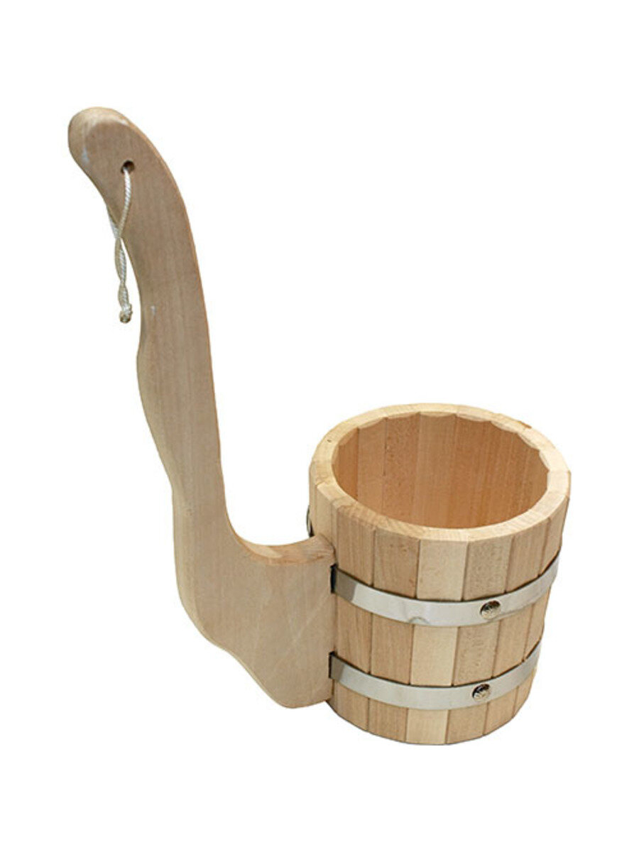 Ковш-черпак наборный для бани Суши Веник, 1 л (вертикальная ручка)