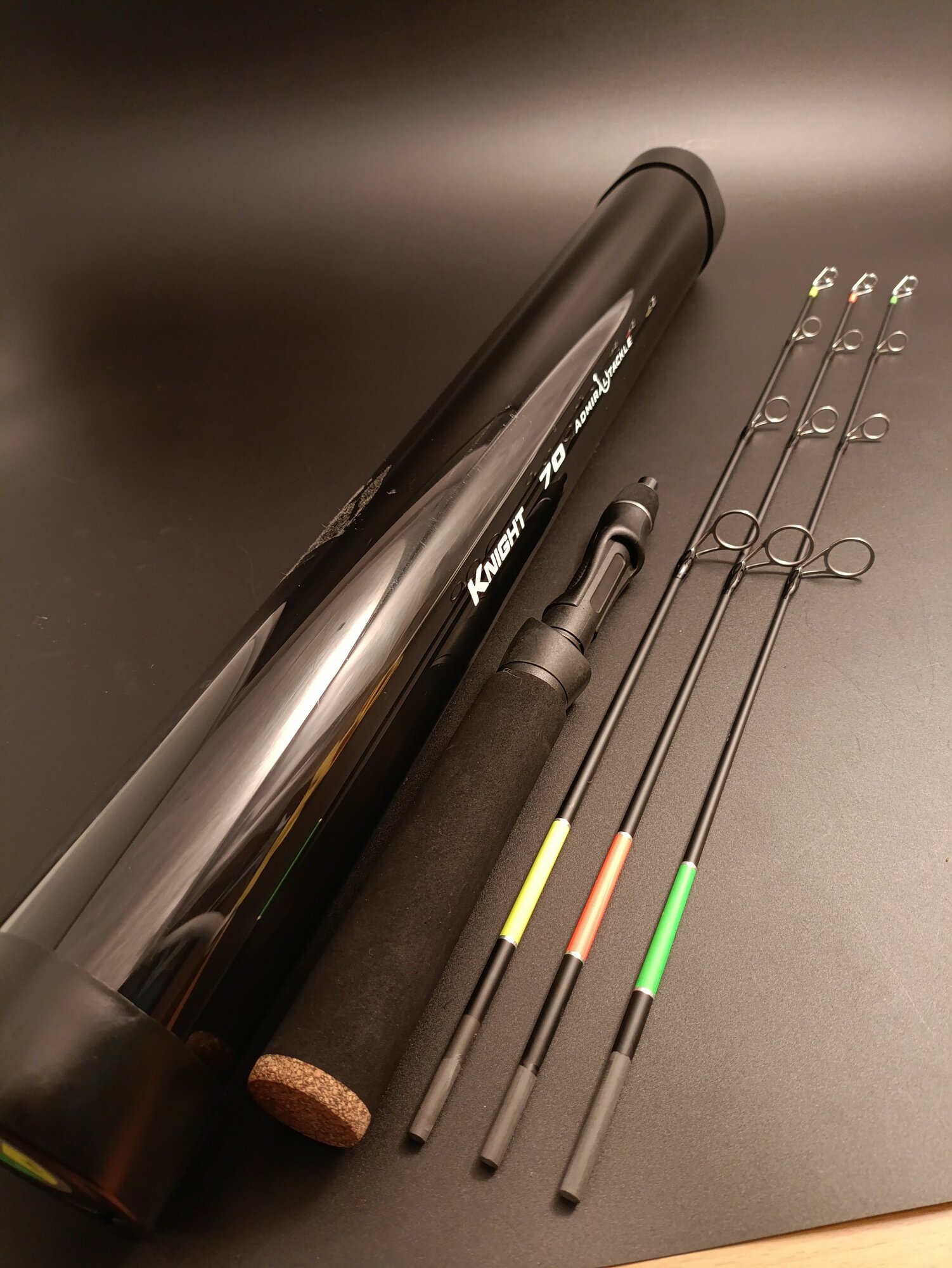 Зимняя Удочка Адмирал Knight, карбон, штекерная, 70см с длинной рукояткой