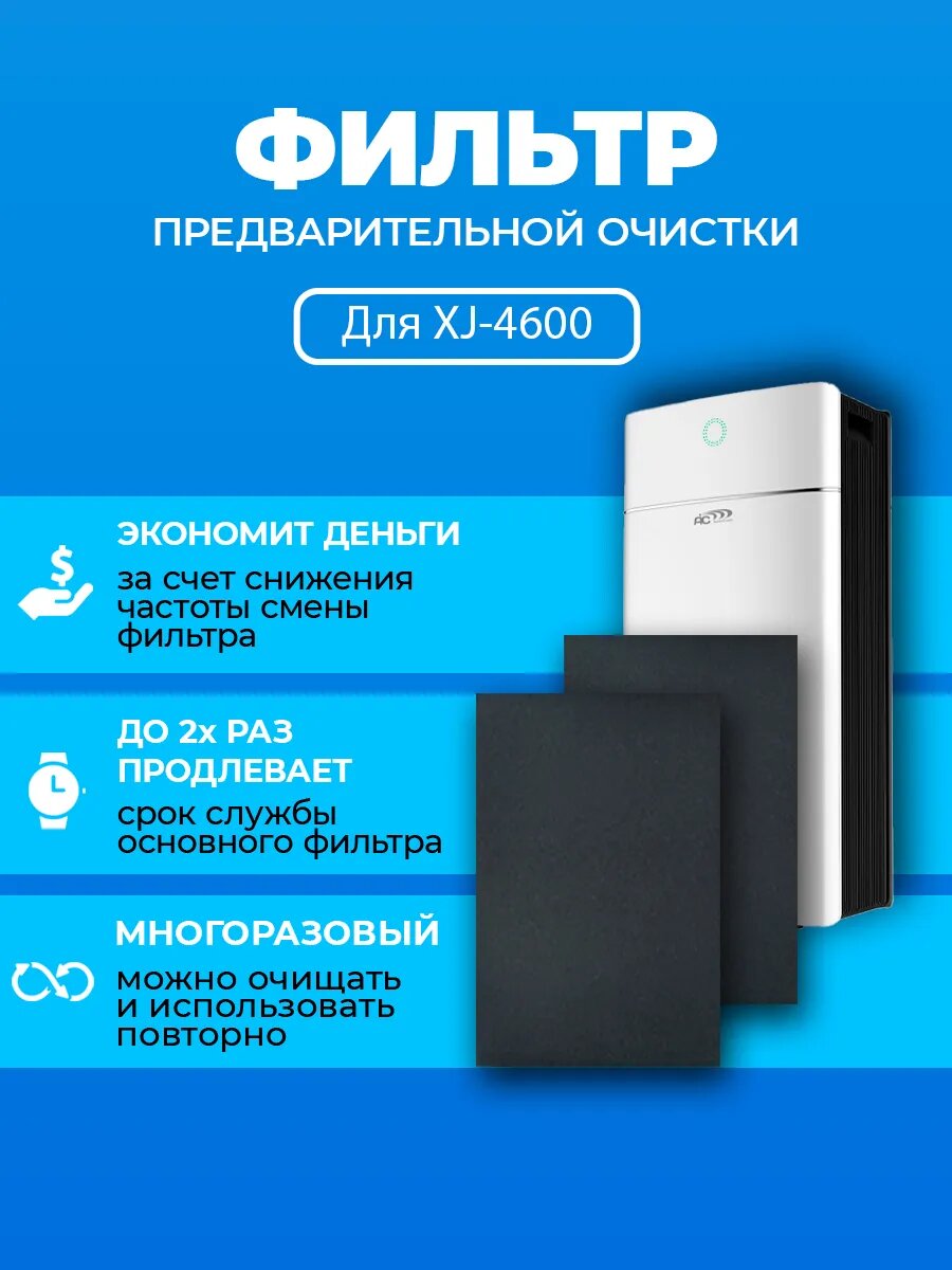 Фильтр для очистителя воздуха Aic XJ-4600 2 шт многоразовый