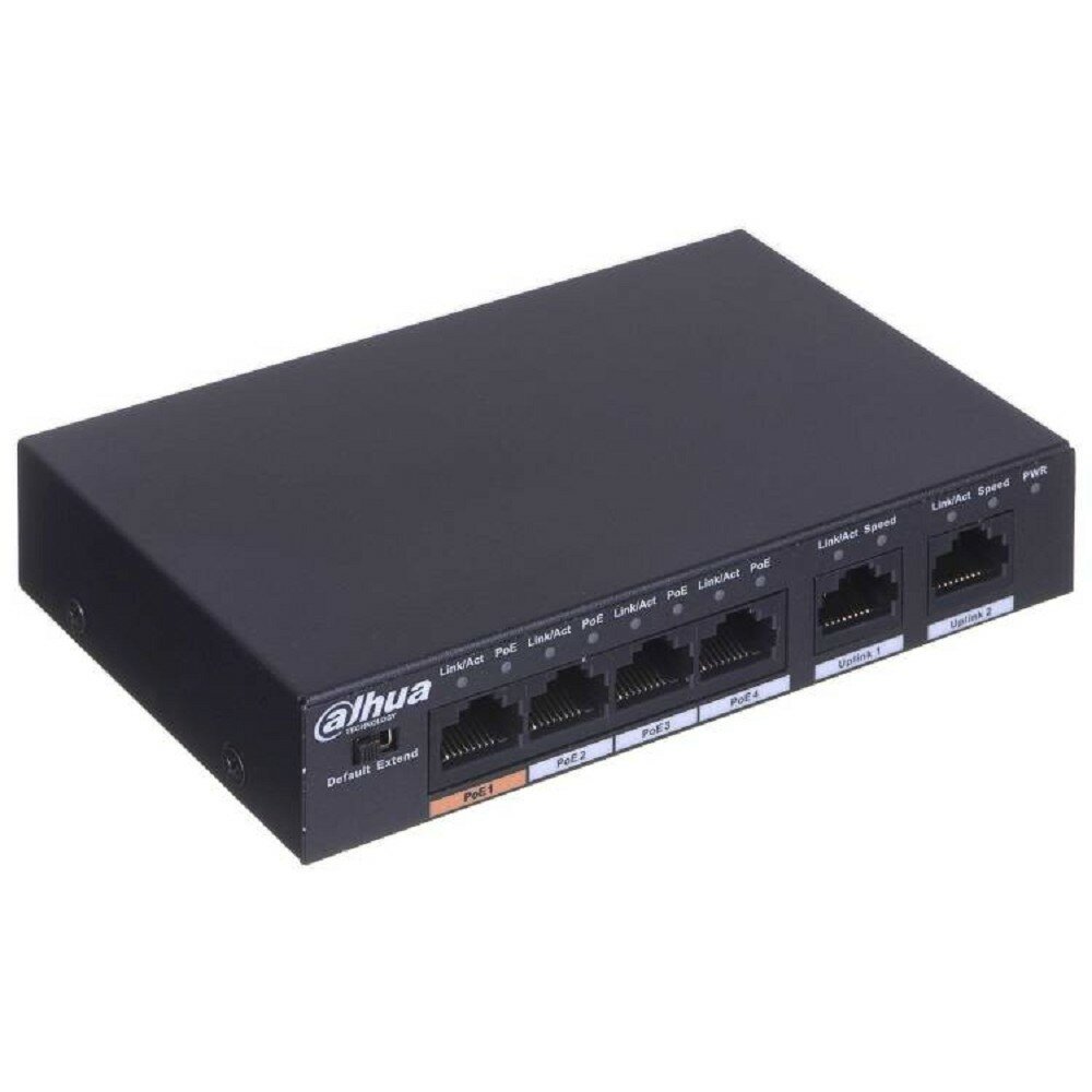 Коммутатор DH-PFS3006-4ET-60 Dahua Для малых рабочих групп