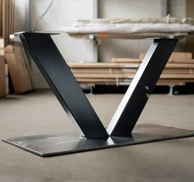 Металлическое дизайнерское подстолье / стиль Loft/ индивидуальное изготовление / порошковая окраска / Модель 04