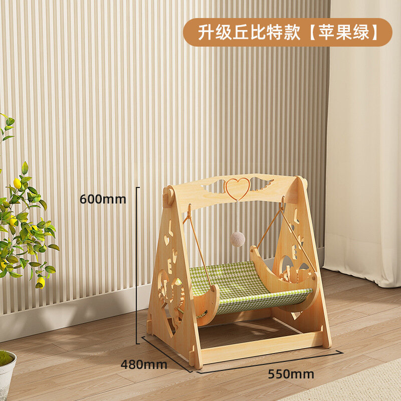 Качели для кошек, домик для собак, летняя деревянная гамак-люлька, подвесная кровать для кошек, диван-лежак, универсальная кровать для кошек на все сезоны