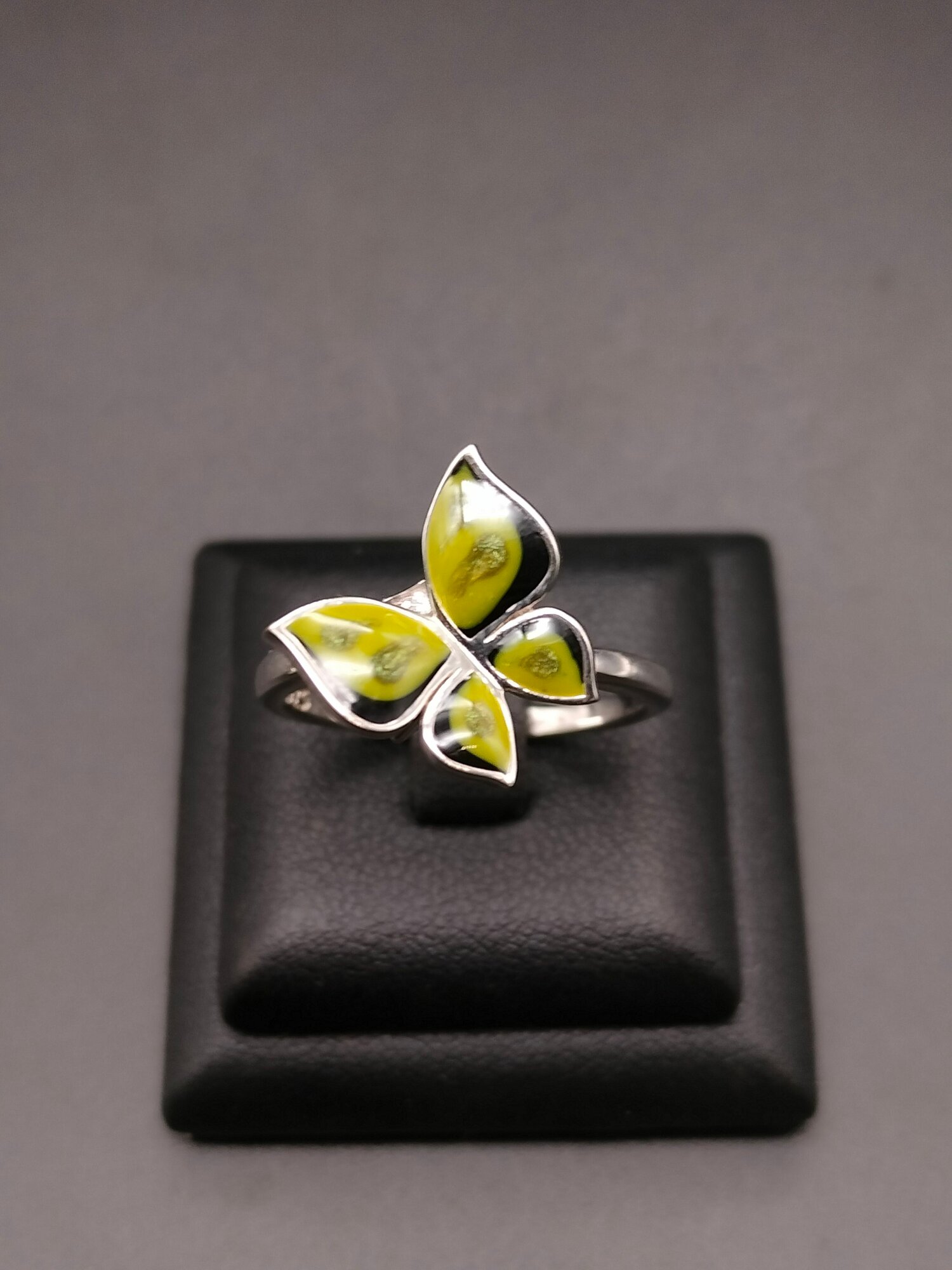 Кольцо тонкое, серебро, 925 проба, родирование, эмаль, фианит