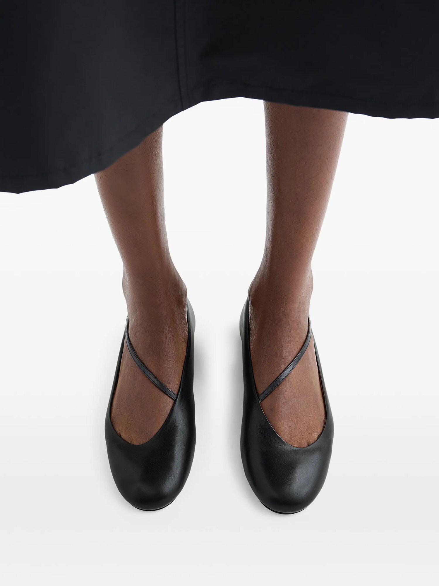 Балетки Jil Sander Leather ballet flats, размер 37, black/black — фото 1