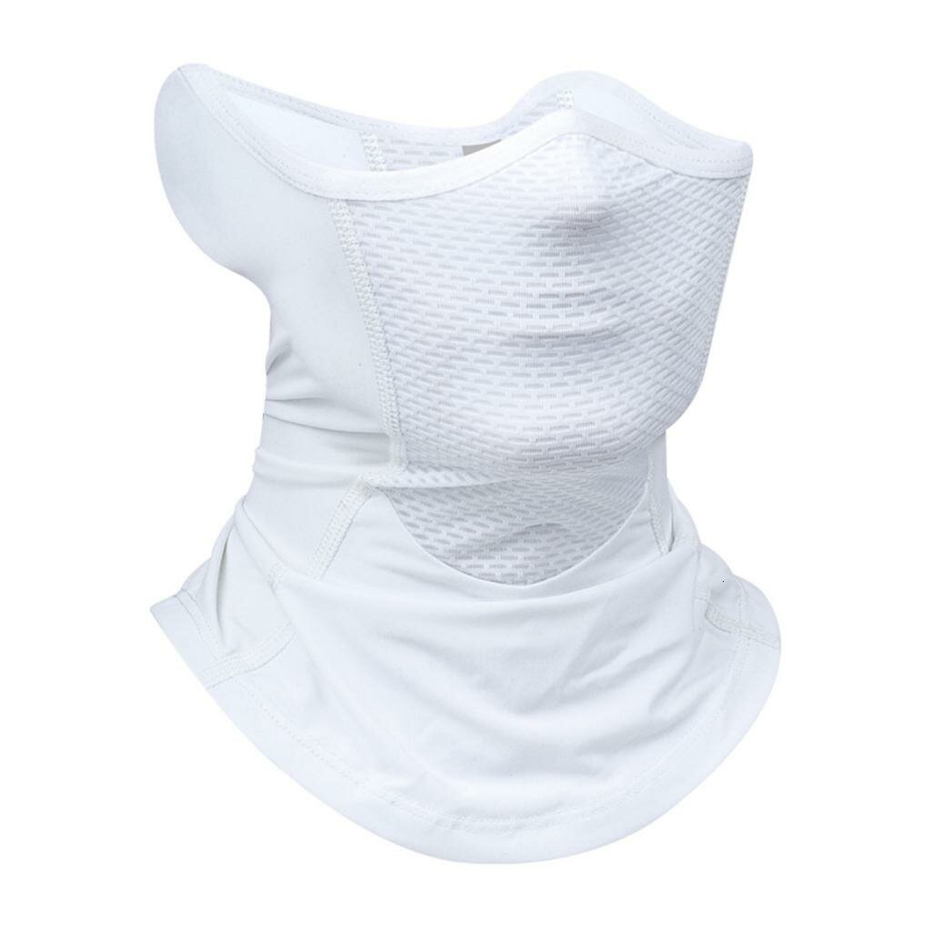 Балаклава велосипедная из ледяного шелка, Белый