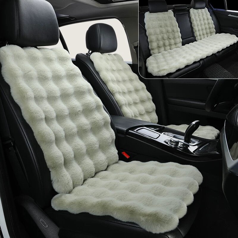 Зимняя накидка на автомобильное сиденье, плюшевая, цельная, из пузырчатого вельвета, утолщенная и уплотненная, новая,