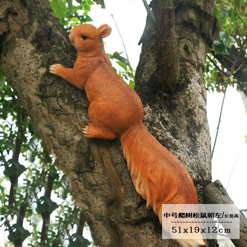 Наружный искусственный орнамент белки из смолы для сада и двора, маленькая скульптура животного, декор для сада и ландшафта, маленький элемент