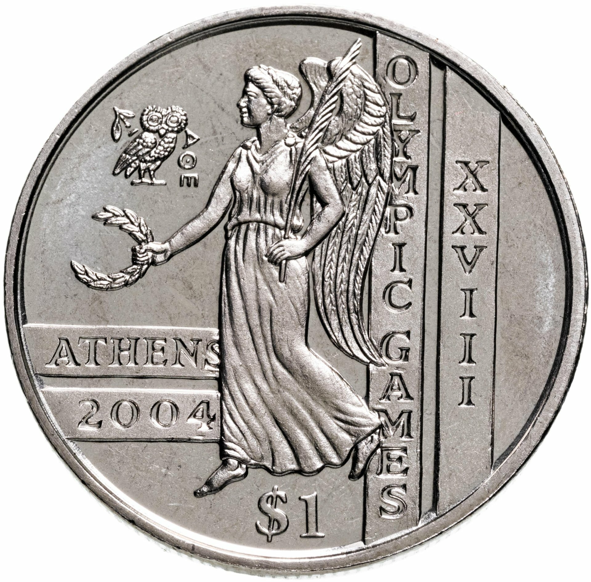 Сьерра-Леоне 1 доллар dollar 2003 "XXVIII летние Олимпийские Игры, Афины 2004", Мельхиор медь-никель, в сохранности UNC