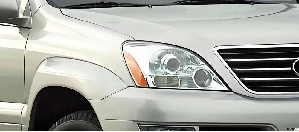 Стекло фары, арт. Lexus GX470 J120 (2002-2009), 2 шт.