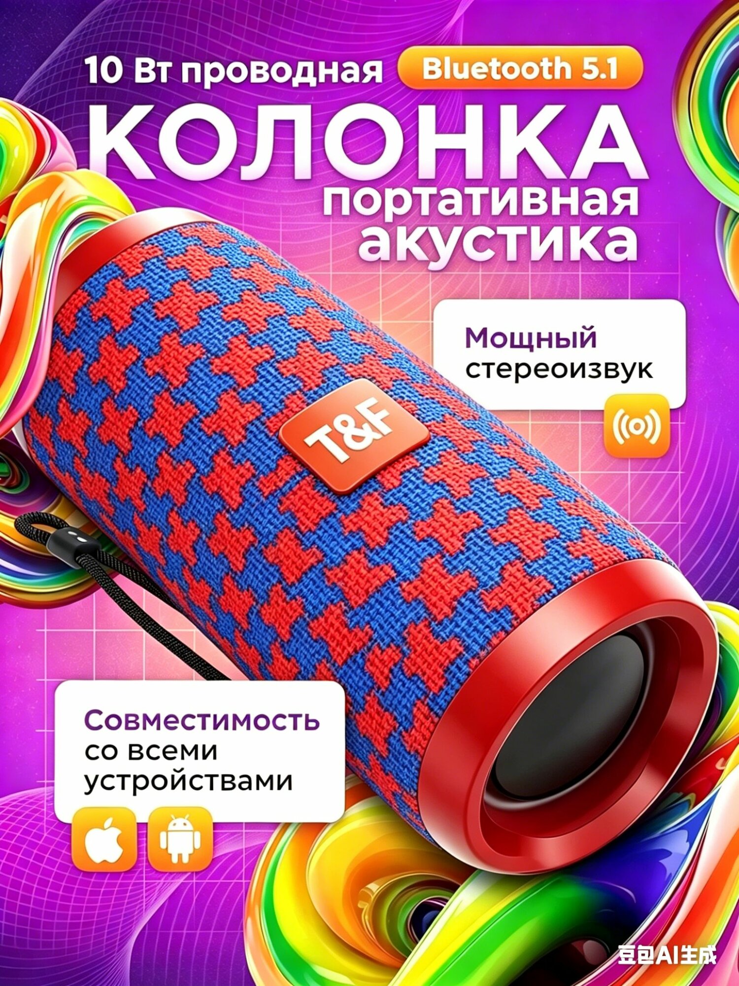 T&G117 беспроводные колонки Портативная беспроводная bluetooth колонка колонка блютуз беспроводная