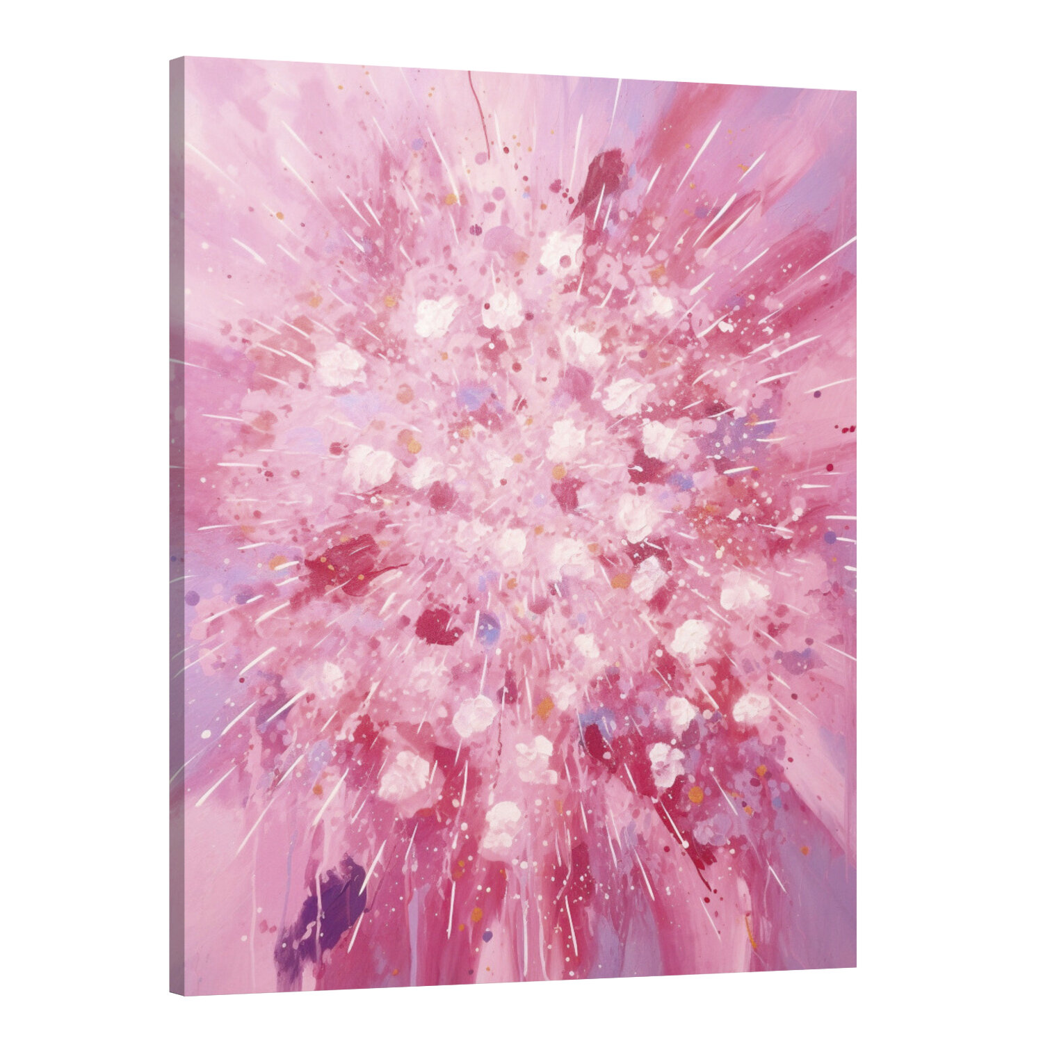 Интерьерная картина 50х70 "Розовый фейерверк"