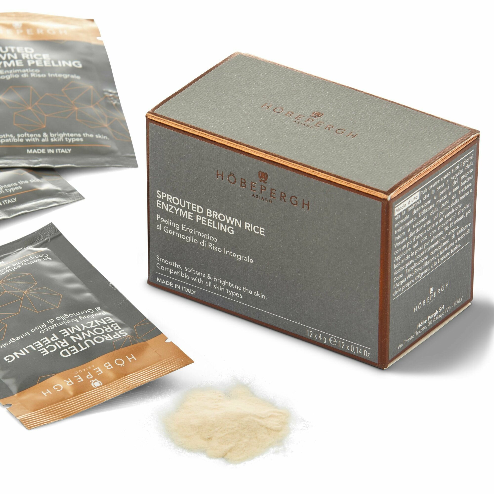HOBE PERGH Sprouted Brown Rice Enzyme Peeling 12 sachet *4g - энзимный пилинг из ростков бурого риса