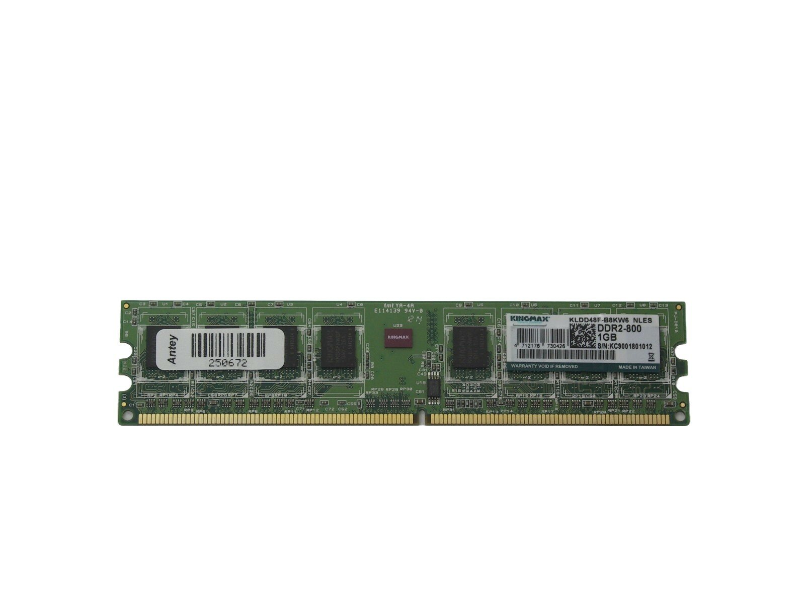 Оперативная память DIMM DDR2 1Gb PC-6400 Kingmax KLDD48F-B8KW6