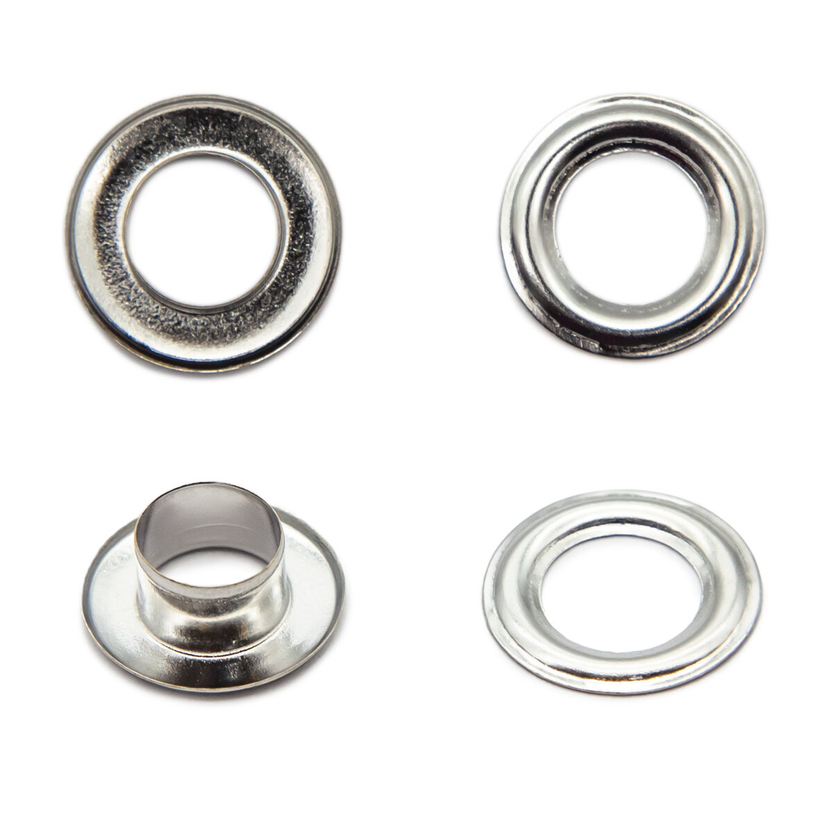 Люверсы для одежды и обуви плоские 8 мм BIG, 64700, металл (никель), 50 шт