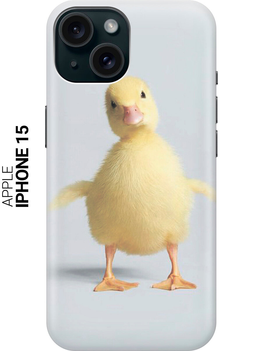 Силиконовый чехол на Apple iPhone 15 / Эпл Айфон 15 с рисунком "Утя"