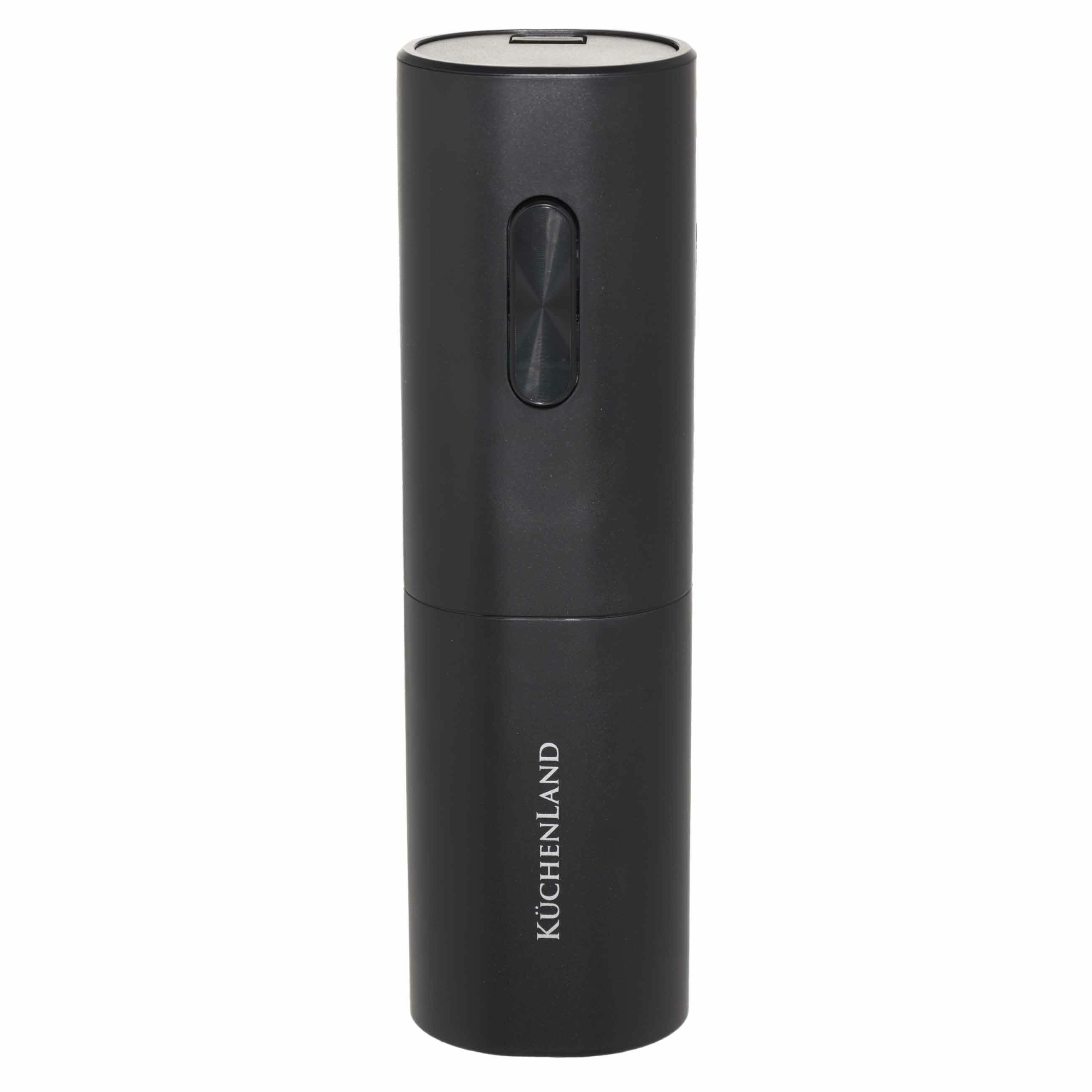 Штопор электрический Kuchenland, 19 см, пластик/сталь, черный, Bar