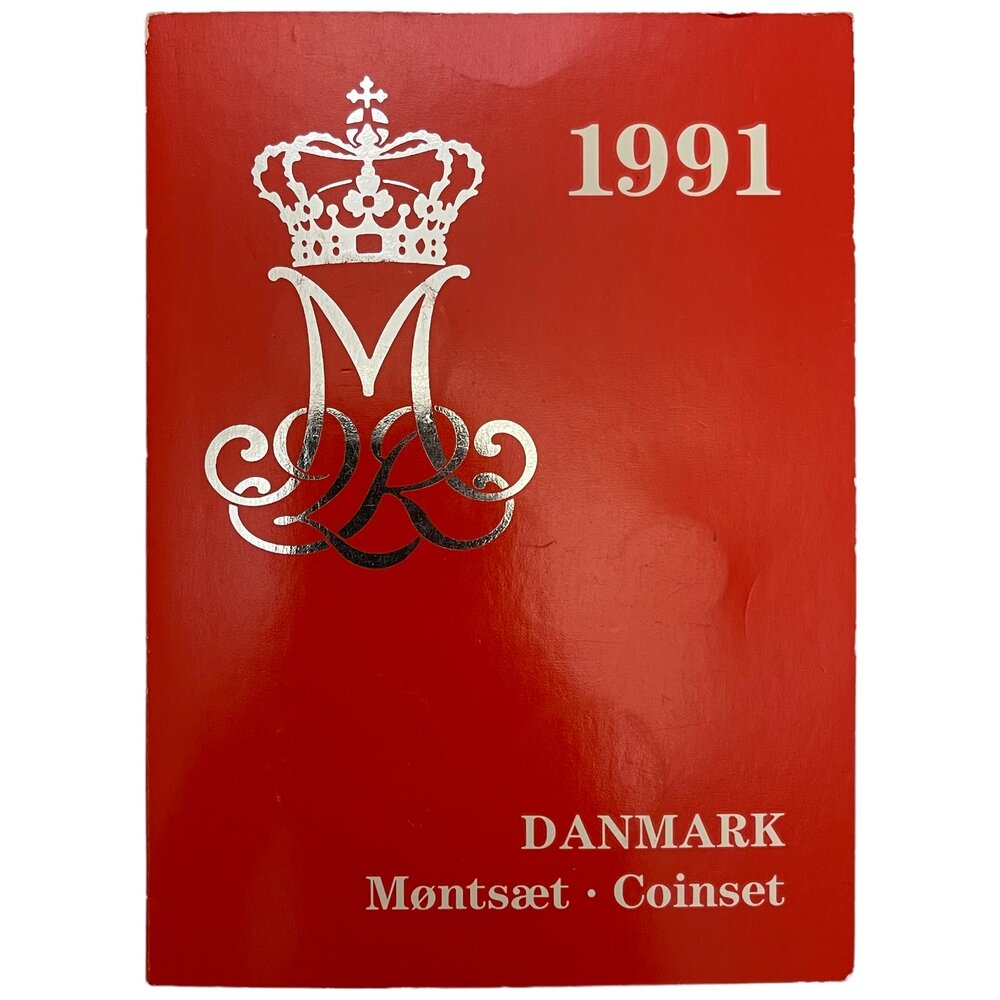 Дания, набор монет регулярного выпуска 25, 50 эре, 5, 10, 20 крон "Danmark coinset" 1991 г.