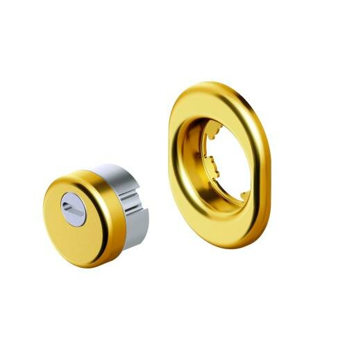 Врезная броненакладка усиленная DiSec BD-200 A2 Anti-Strappo - Латунь полированная