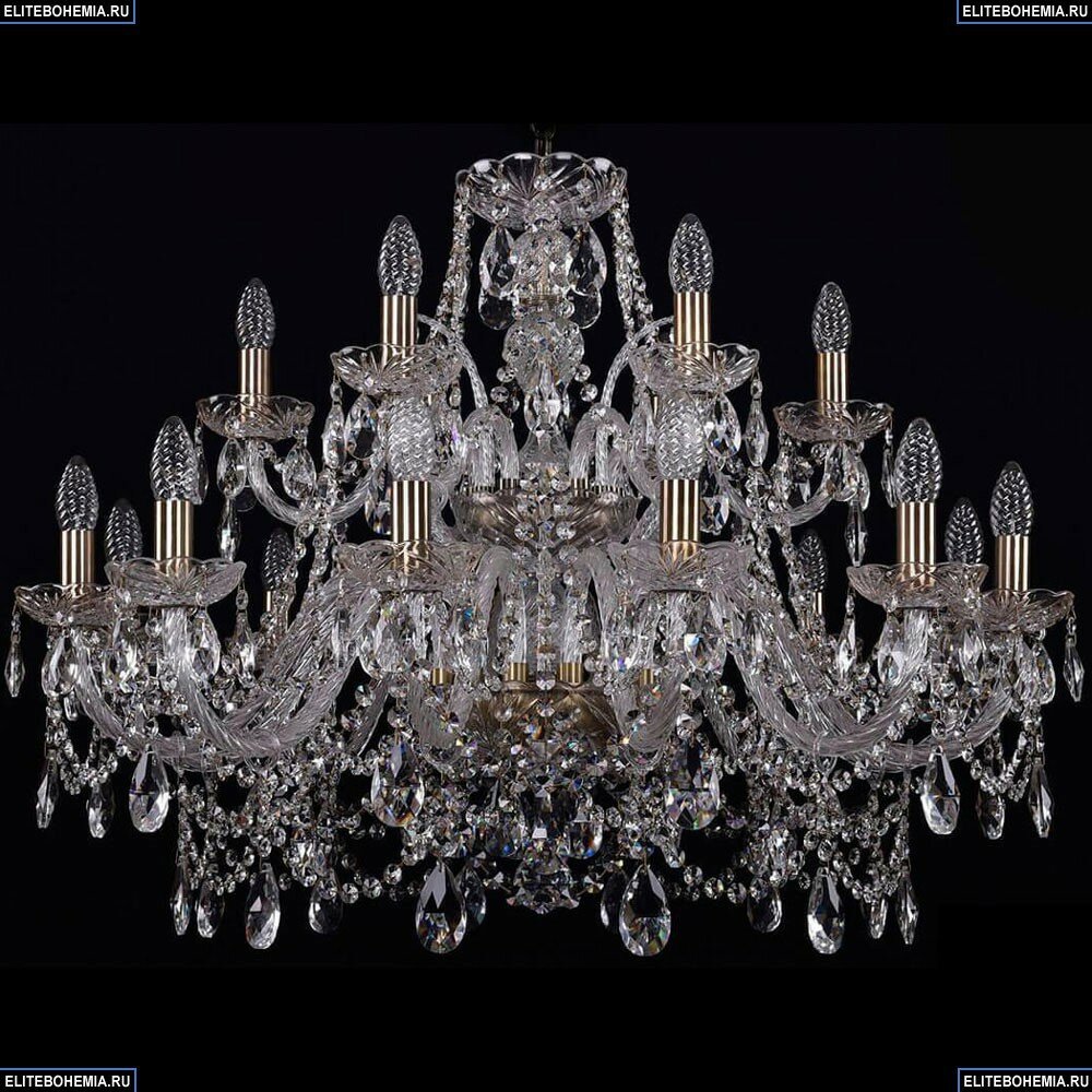 1411/12+6/300/2d/Pa Хрустальная подвесная люстра Bohemia Ivele Crystal