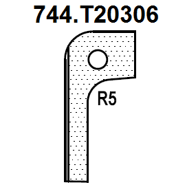 Нож радиусный R5 (T20306) для 1473222212 Rotis 744. T20306