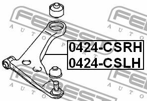 Рычаг FR L MITSUBISHI LANCER CS 00, 0424CSRH FEBEST 0424-CSRH