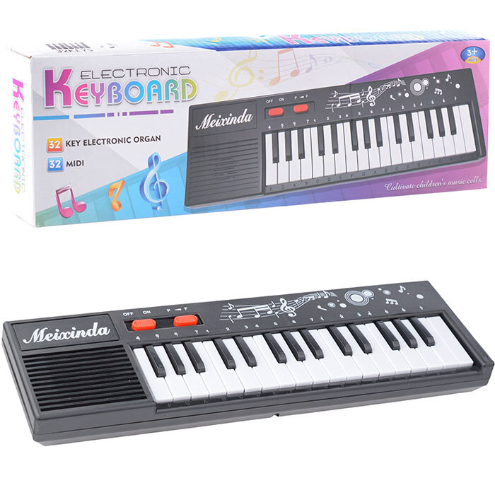 Синтезатор детский, 30.5х9.5 см, 32 ноты , от батареек, в коробке