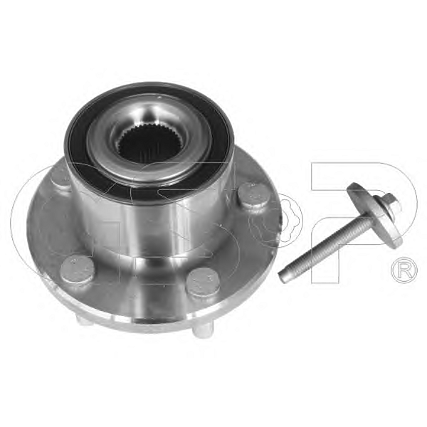 GSP 9340001k (1463833 / 1496721 / 9340001K) ступица колеса в комплекте с подшипником Ford (Форд) Focus (Фокус)