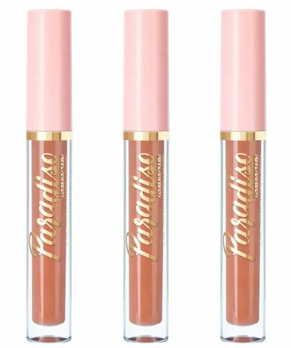 Relouis Блеск для губ с влажным финишем Paradiso, тон №08 Caramel Apple, 3 г, 3 шт