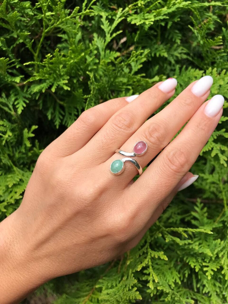 Кольцо, турмалин, берилл