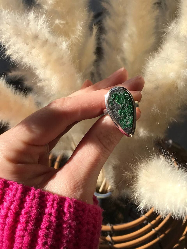 Кольцо, гранат