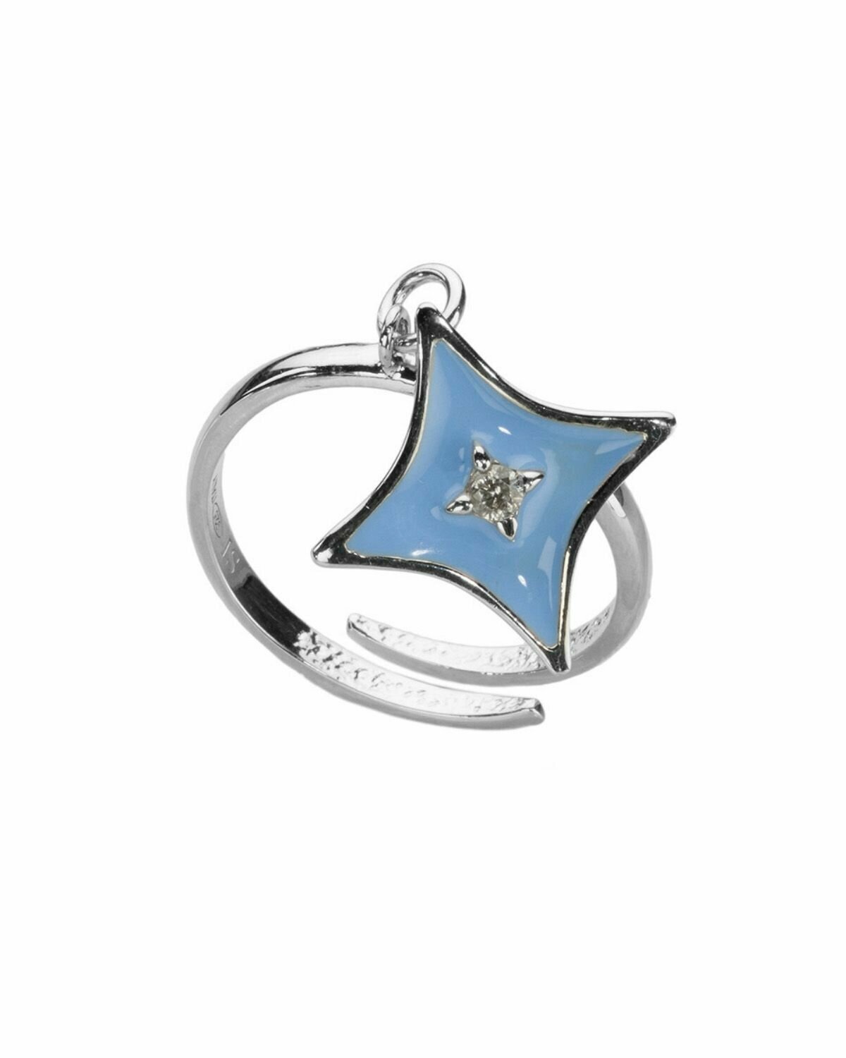 Кольцо тонкое, серебро, 925 проба, родирование