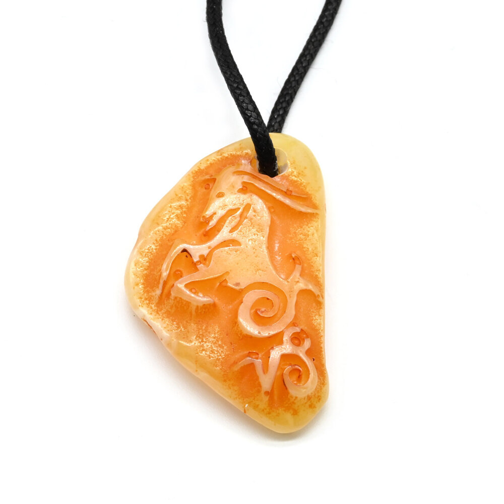 Подвеска, янтарь синтетический