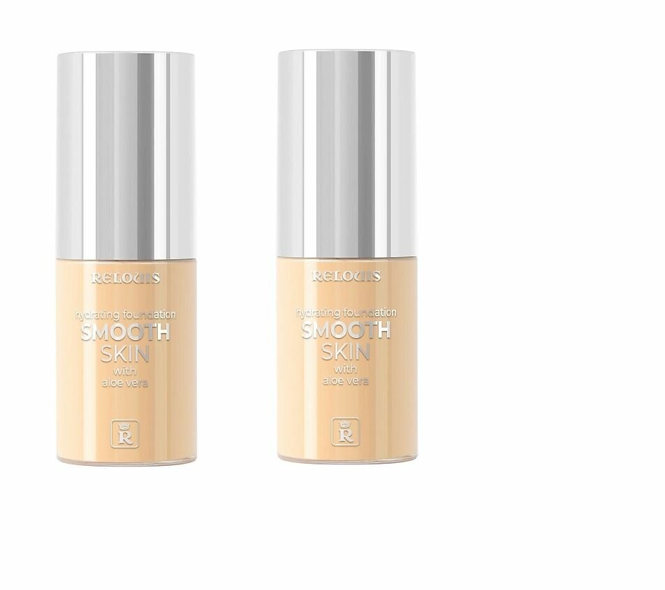 Relouis SMOOTH SKIN Тональный крем Увлажняющий с алоэ вера тон 01 Светлый Бежевый , 30 г, 2 уп.