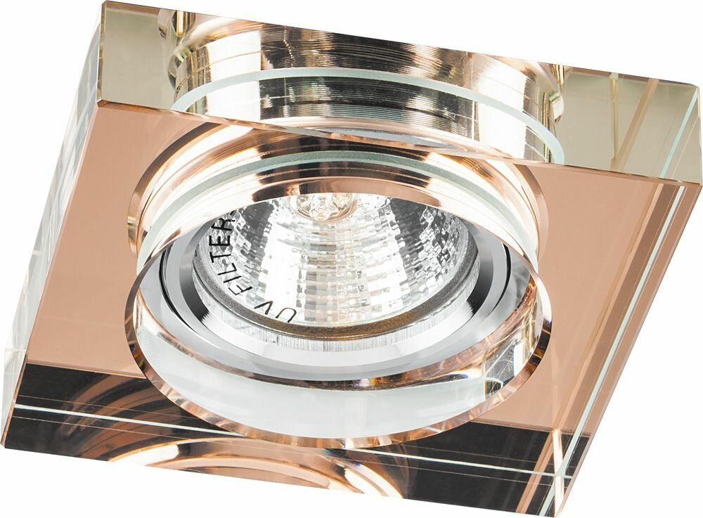 Светильник встраиваемый Feron 8180-2 потолочный MR16 G5.3 светло-коричневый