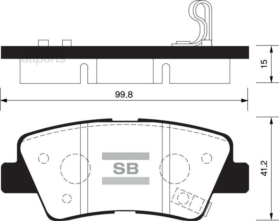 SANGSIN BRAKE SP1239 колодки тормозные ЗАД HYUNDAI SONATA NF 2.0
