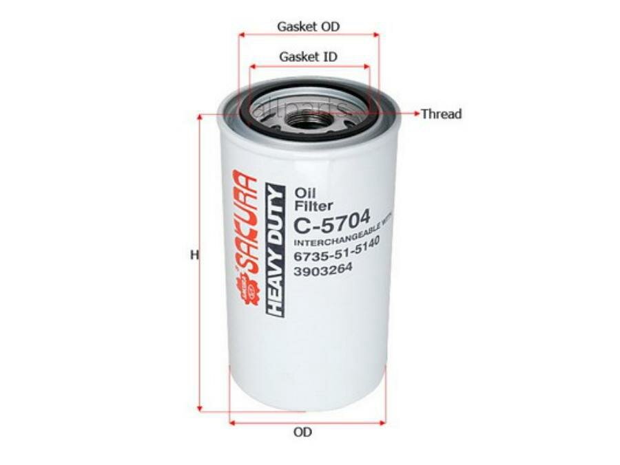SAKURA C5704 фильтр масляный