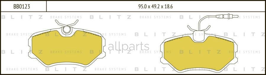 BLITZ BB0123 Колодки пер. PEUGEOT 306, 405 87=>