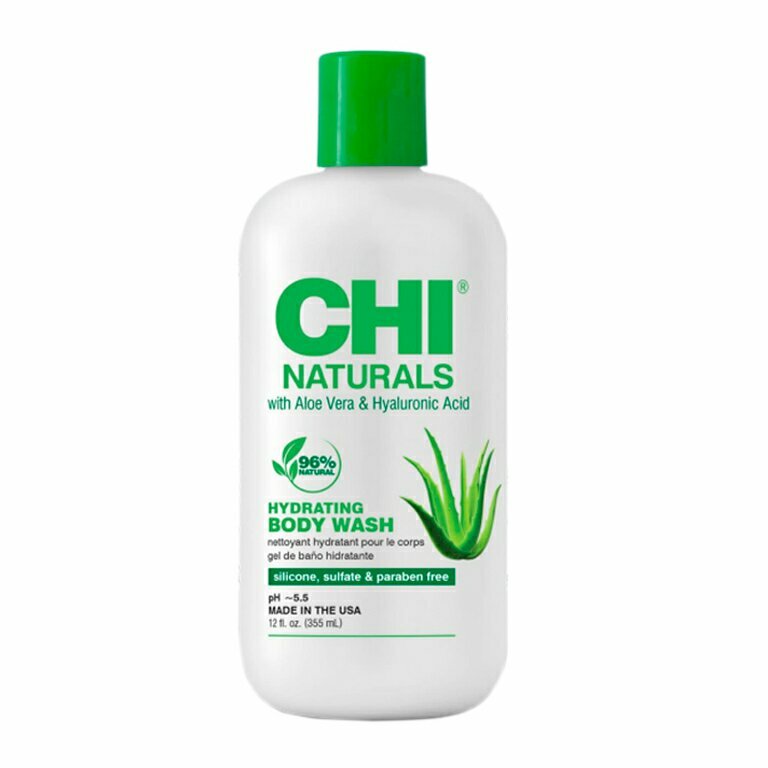 CHI NATURALS HYDRATING BODY WASH with Aloe Vera & Hyaluronic Acid Гель для тела увлажняющий с алоэ вера и гиалуроновой кислотой 355 мл